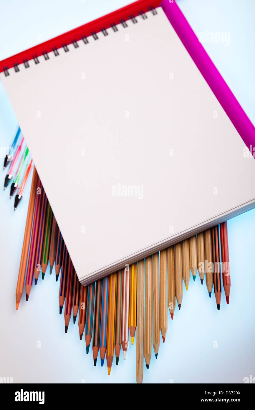 Back to school concept, Notepad Stock Photo - Alamy