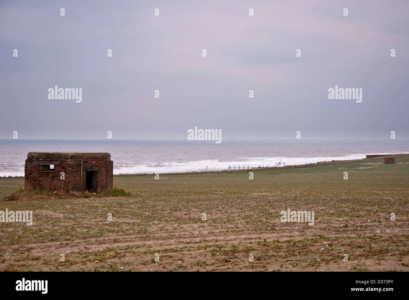 Pill box with North Sea coastal Stock Photo - Alamy