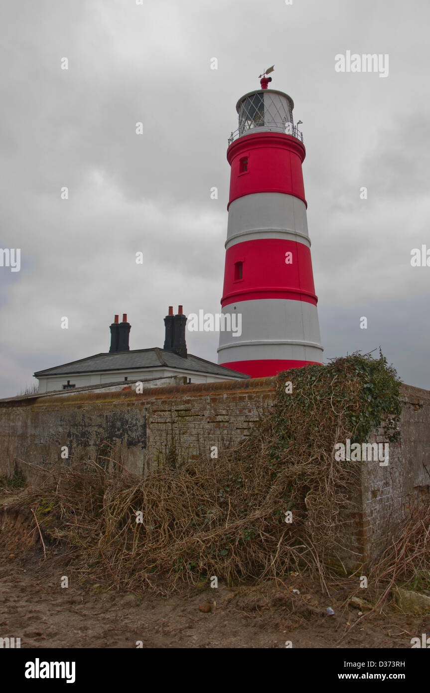 Red and white lighthouse Stock Photo - Alamy
