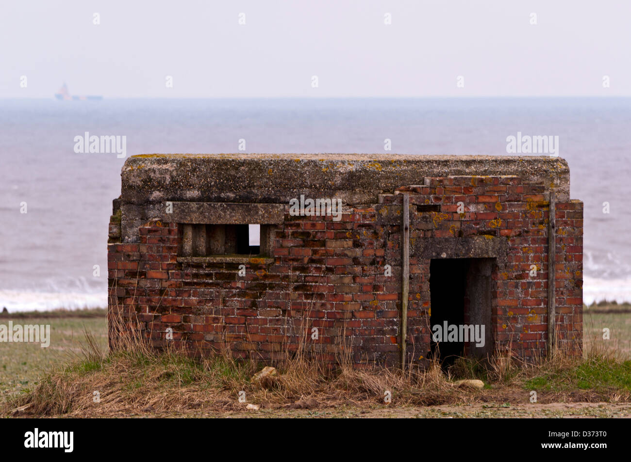 Pill box with North Sea coastal Stock Photo - Alamy