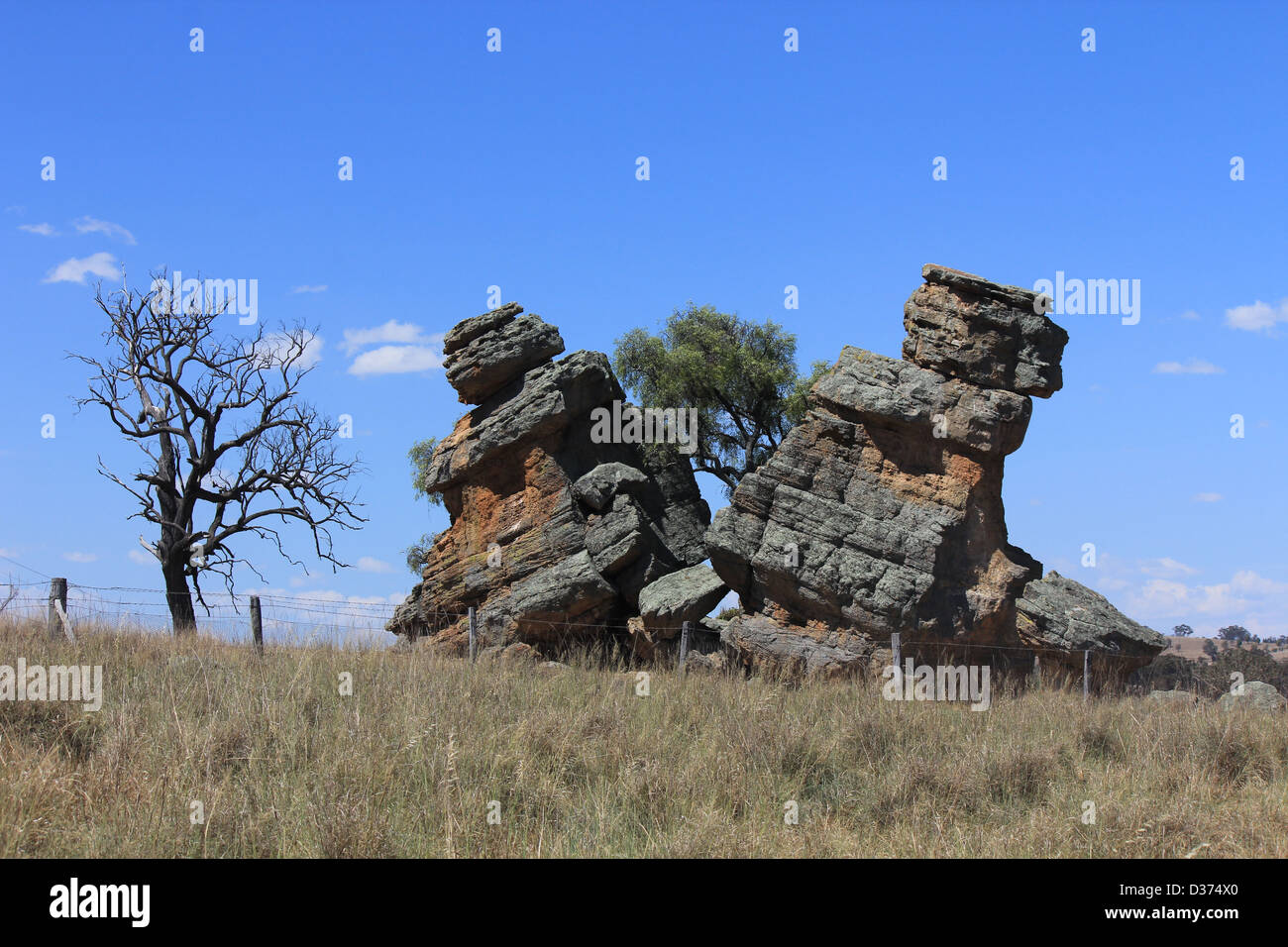 Rocks Near Sandy Hollow NSW Stock Photo - Alamy