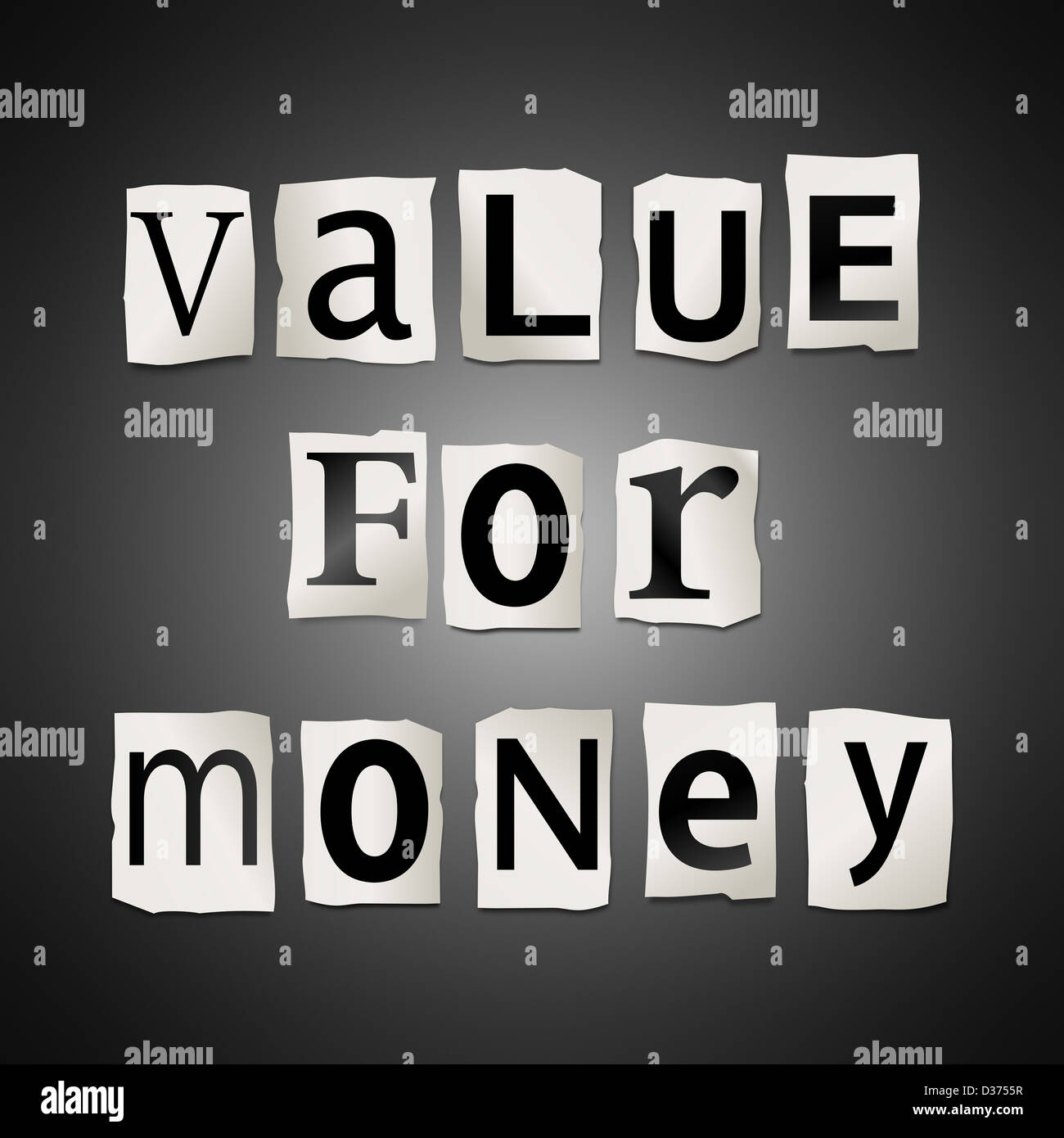 Value for money concept Stock Photo - Alamy