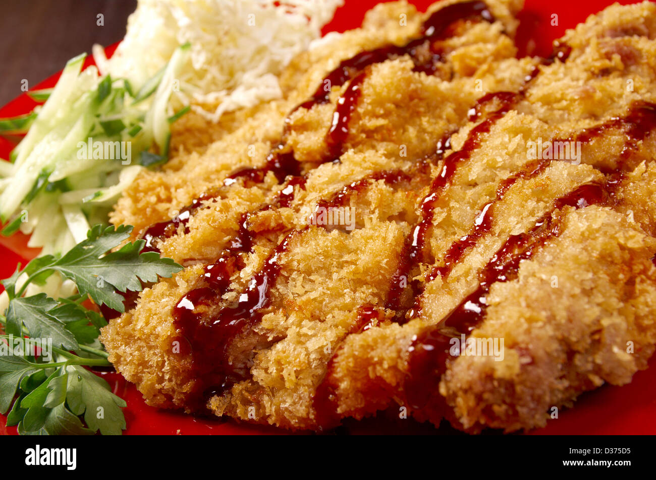 Pork roasted coating. traditional japanese food Stock Photo - Alamy