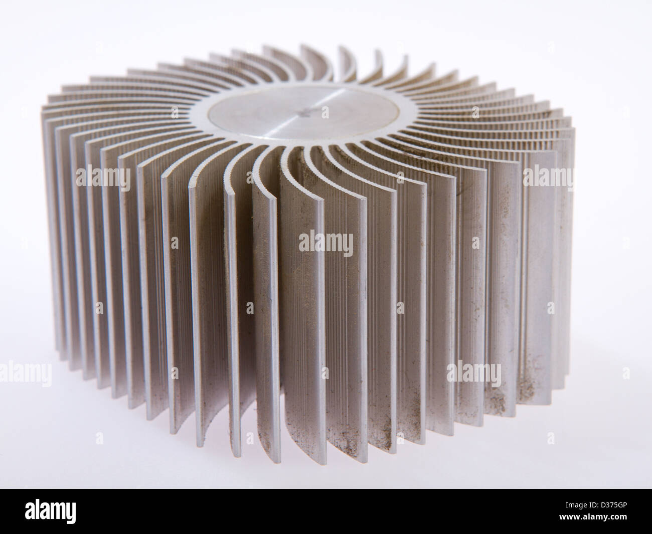 Aluminum cpu cooler heat sink isolated on white Stock Photo - Alamy