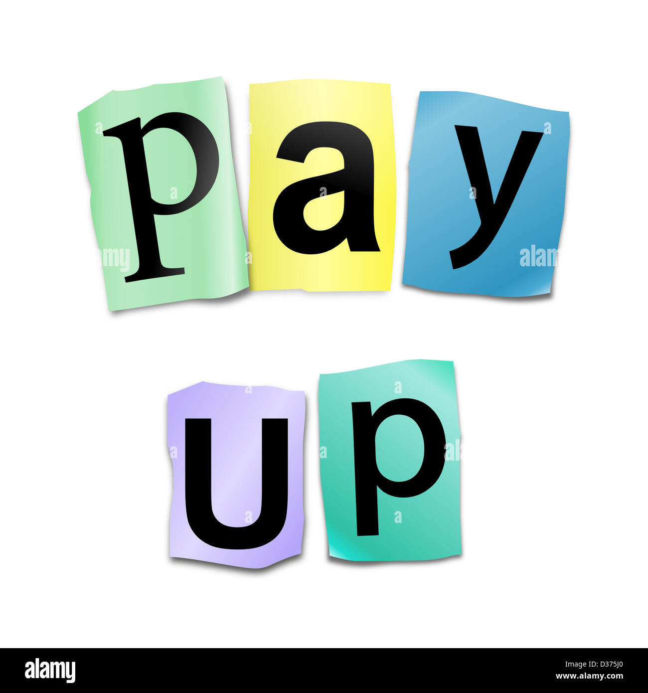 Pay up concept Stock Photo - Alamy