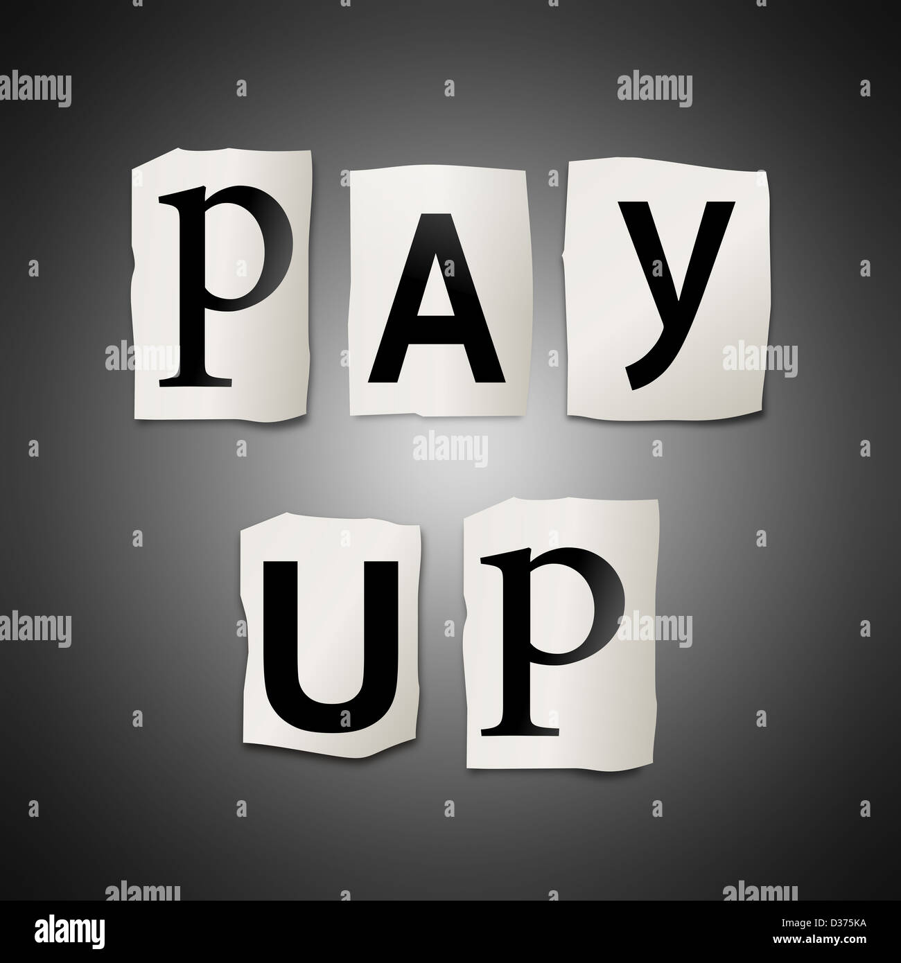 Pay up concept Stock Photo - Alamy