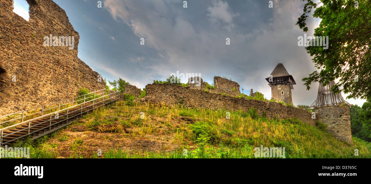 Castle ruins Nevitsky Transcarpathia Ukraine near Uzhgorod Stock Photo ...