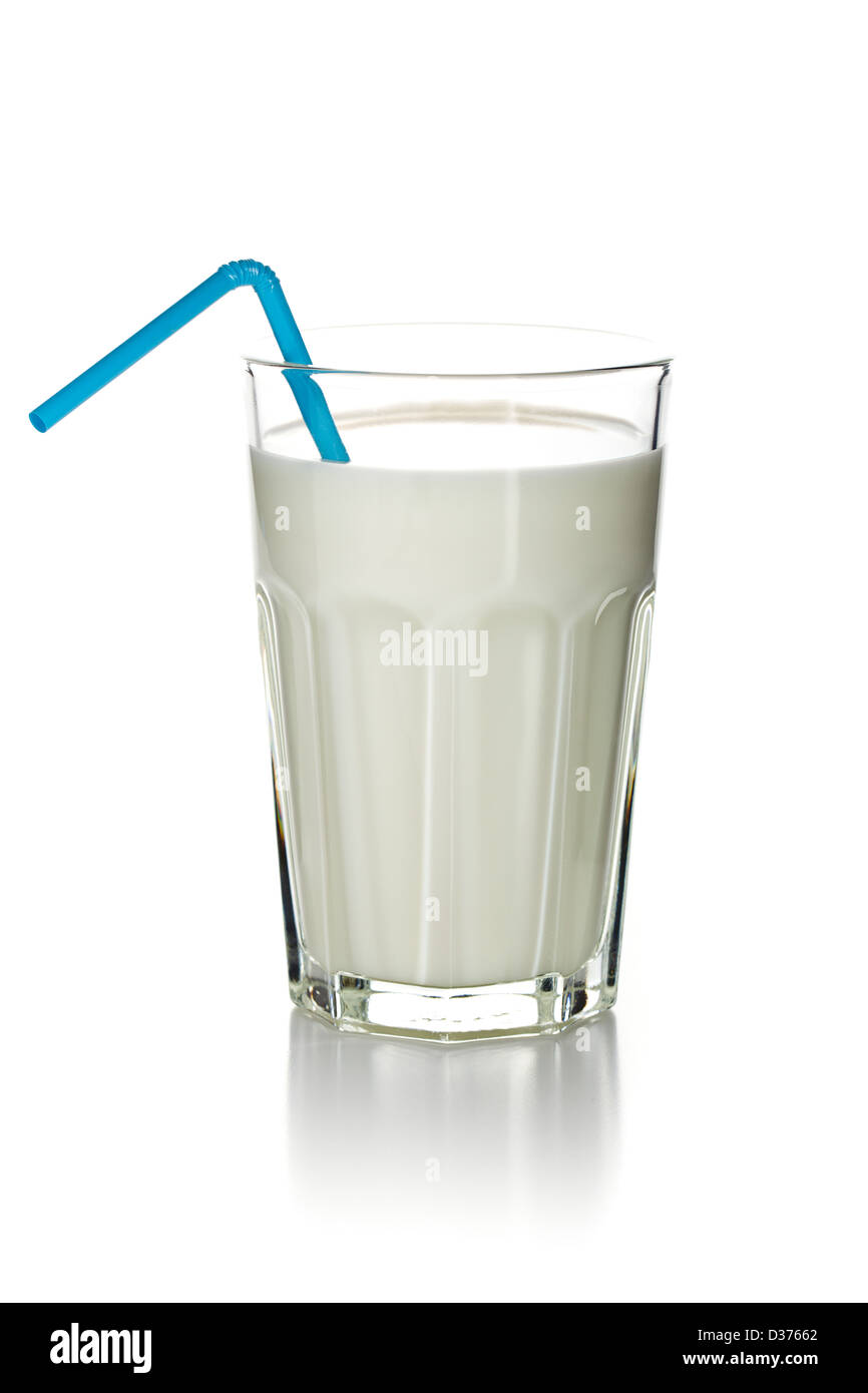 Glass Of Milk With Straw