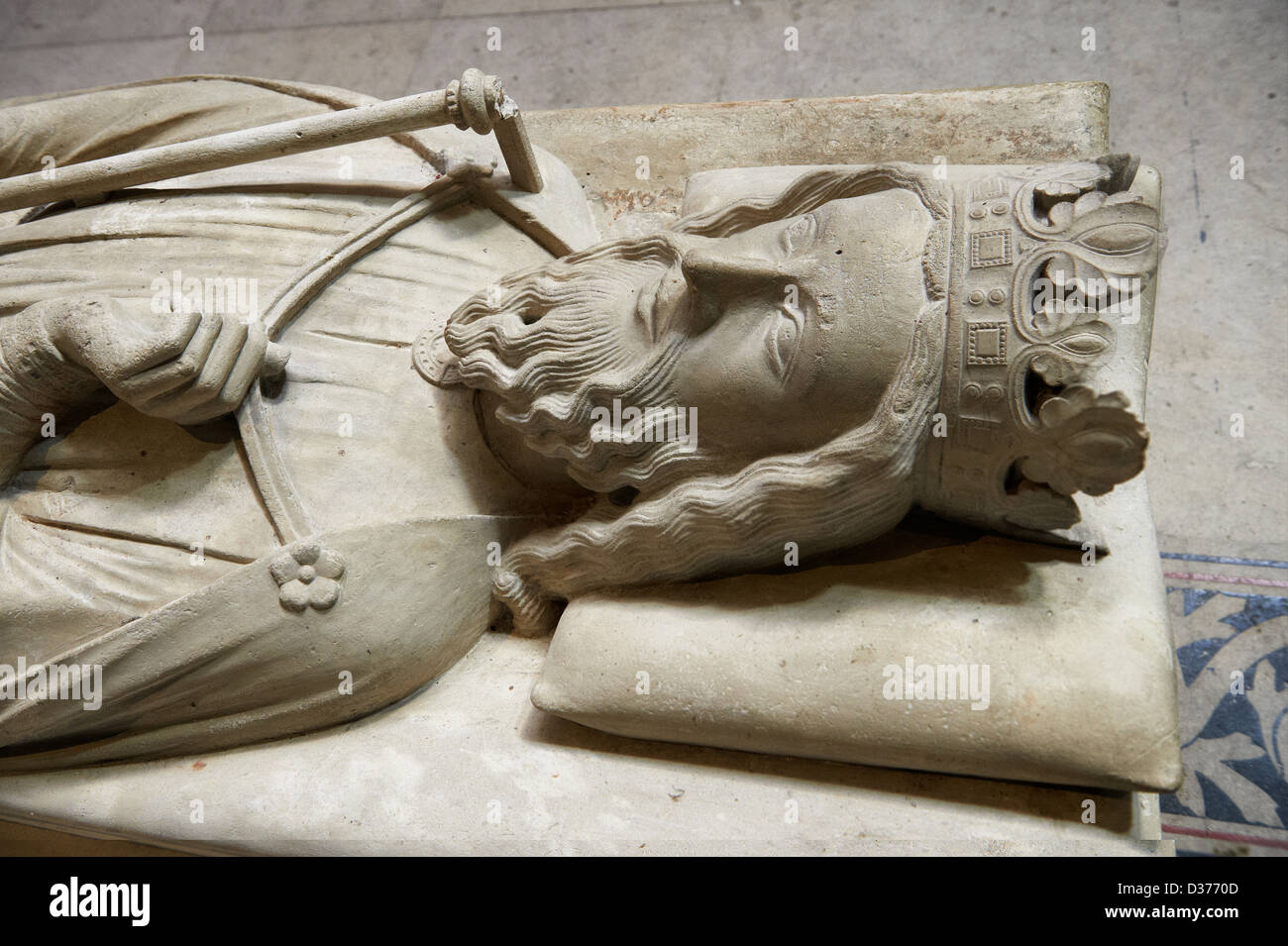 Medieval tomb of Clovis 1st (465 - 511) King of France from 481 to 511 ...