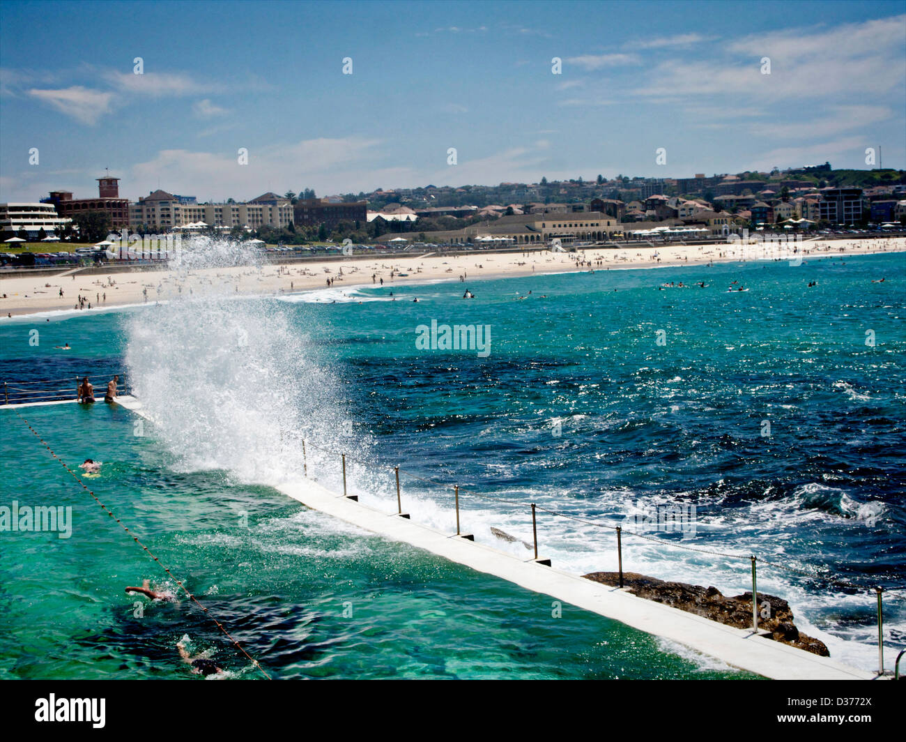 The view of the sea water swimming pool alongside Icebergs restaurant ...