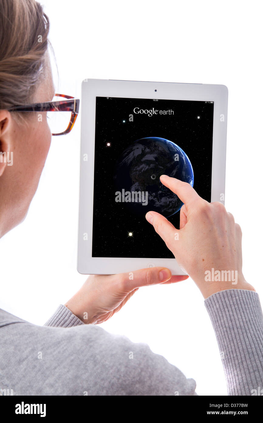 Ipad google earth map hi-res stock photography and images - Alamy
