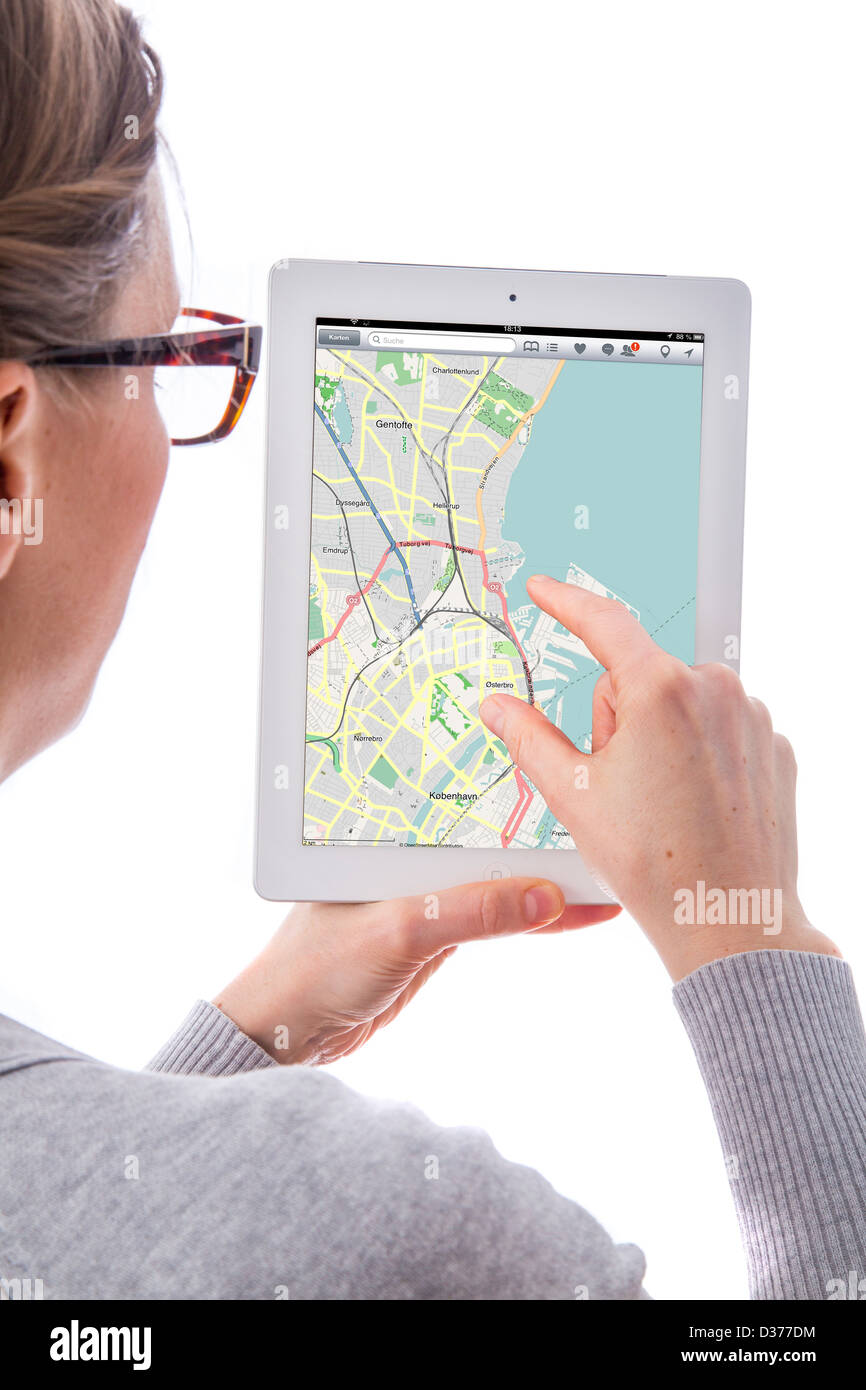 Tablet map hi-res stock photography and images - Alamy