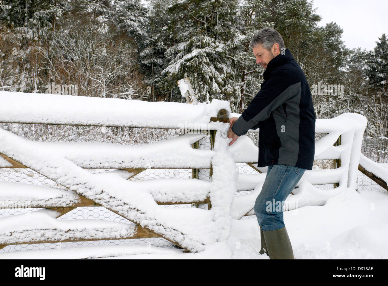 Man opening a gate man hi-res stock photography and images - Alamy