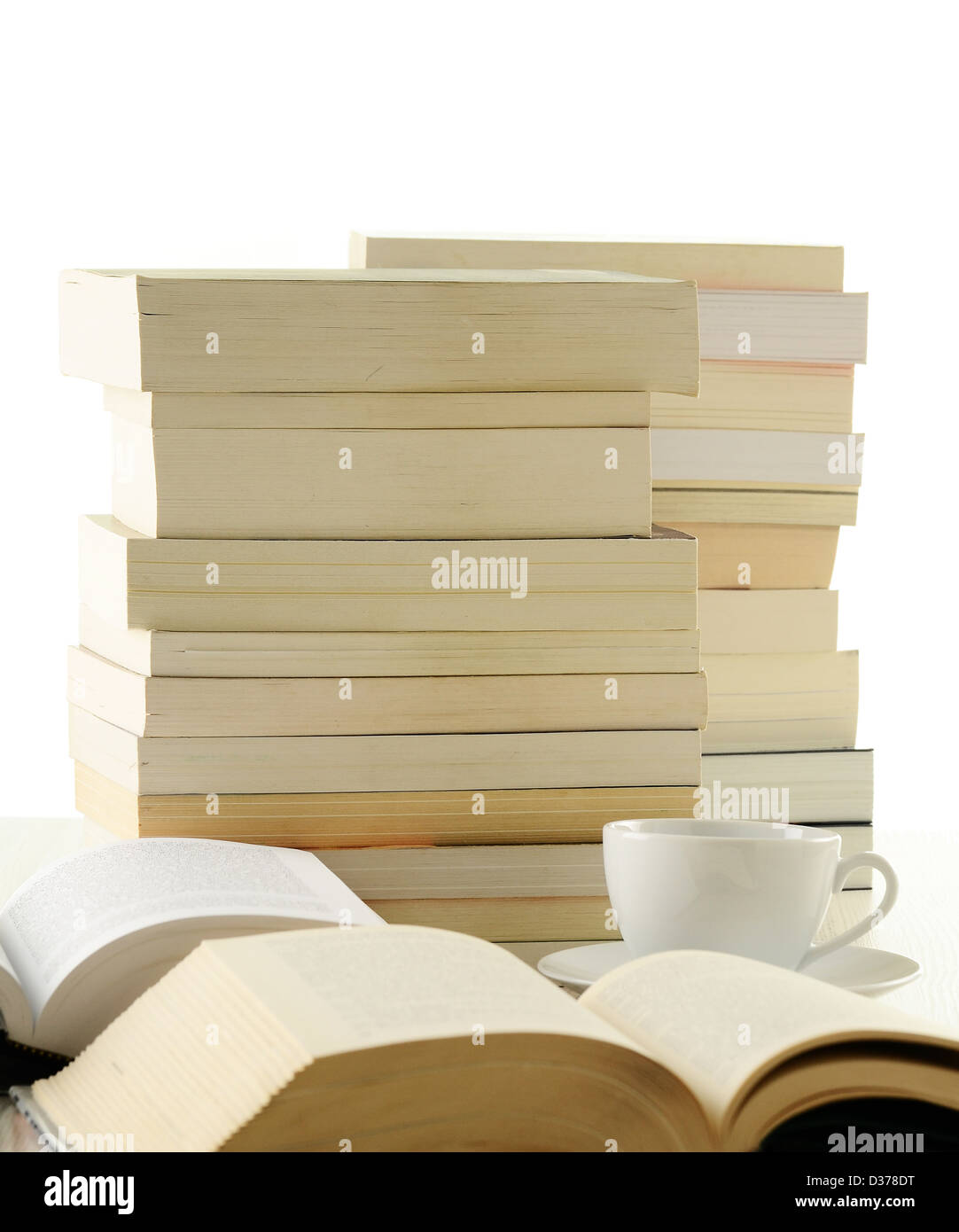 Composition with books on the table Stock Photo - Alamy