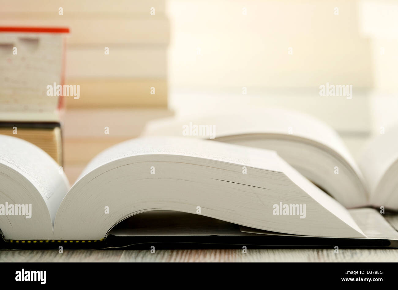 Composition with books on the table Stock Photo - Alamy