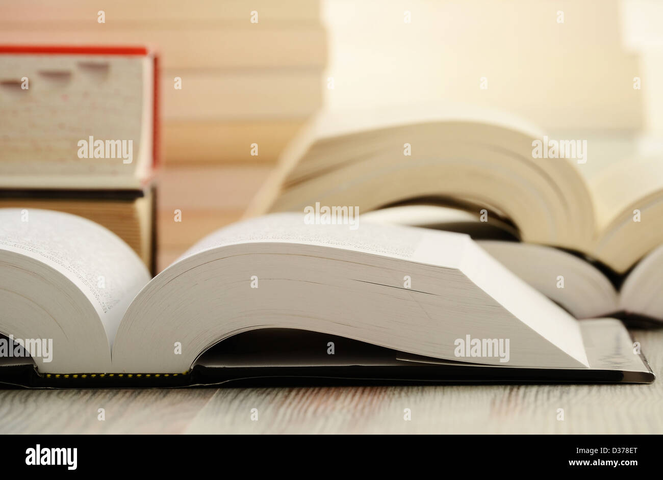 Composition with books on the table Stock Photo - Alamy