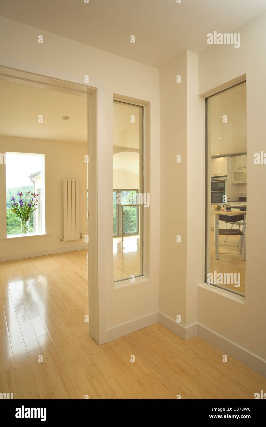 Detail of features in a reception room of a new build house Stock Photo ...