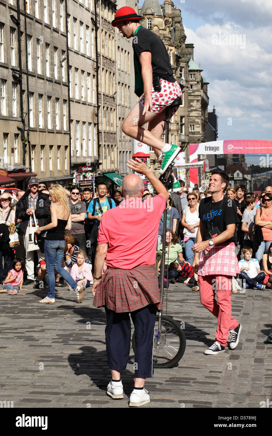 Street Performer comedian Kilted Colin on the Royal Mile at the ...