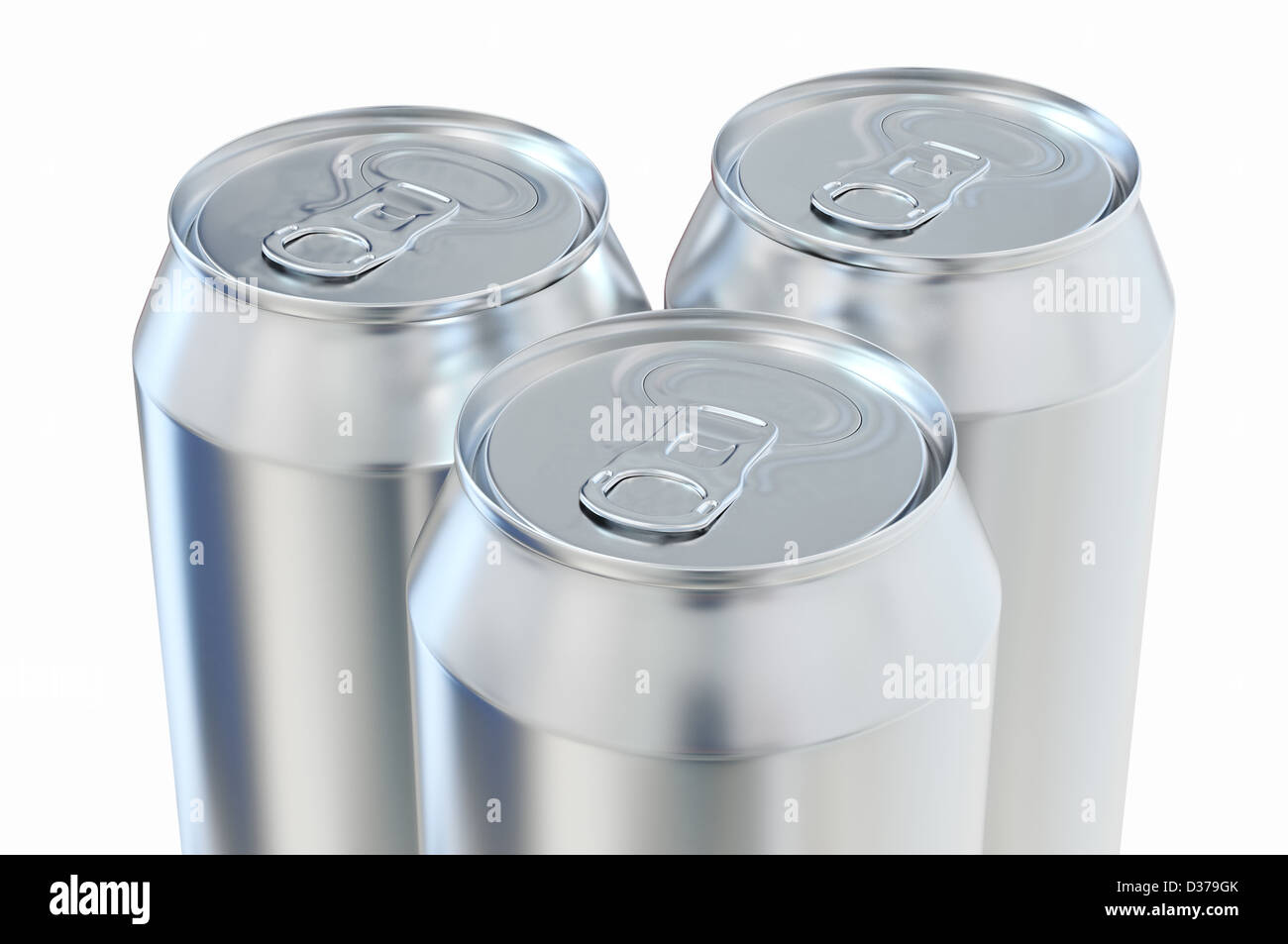 Aluminum beer cans - isolated over white background Stock Photo - Alamy
