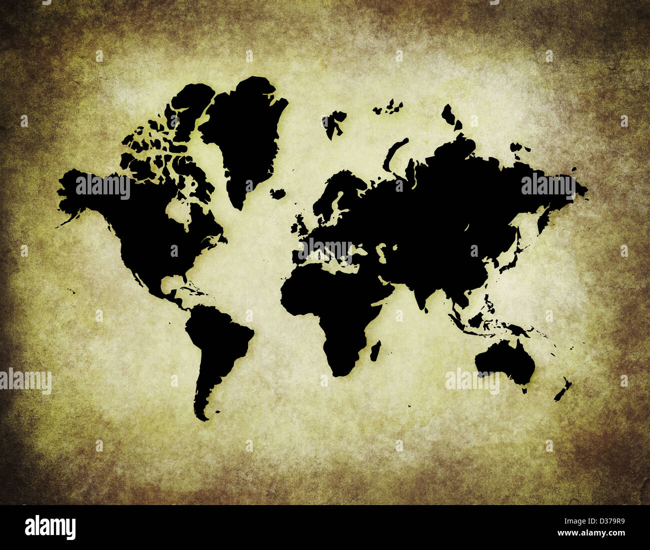 Retro World Map Stock Photo - Alamy