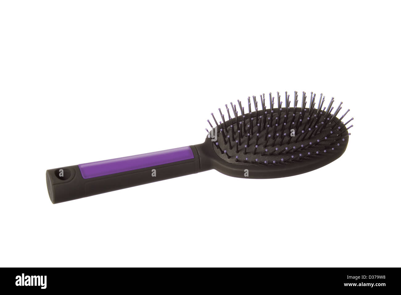 Plastic Hairbrush isolated on white background Stock Photo - Alamy