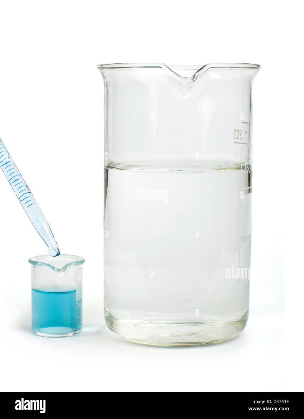 Laboratory glassware equipment. Laboratory beakers Stock Photo - Alamy