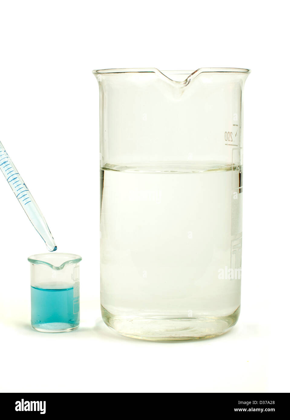 Laboratory glassware equipment. Laboratory beakers Stock Photo - Alamy