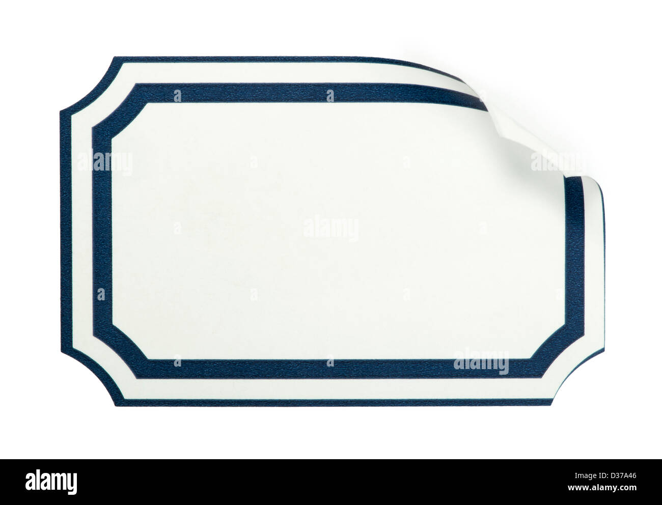 Label paper with boarder. Sticker label Stock Photo - Alamy