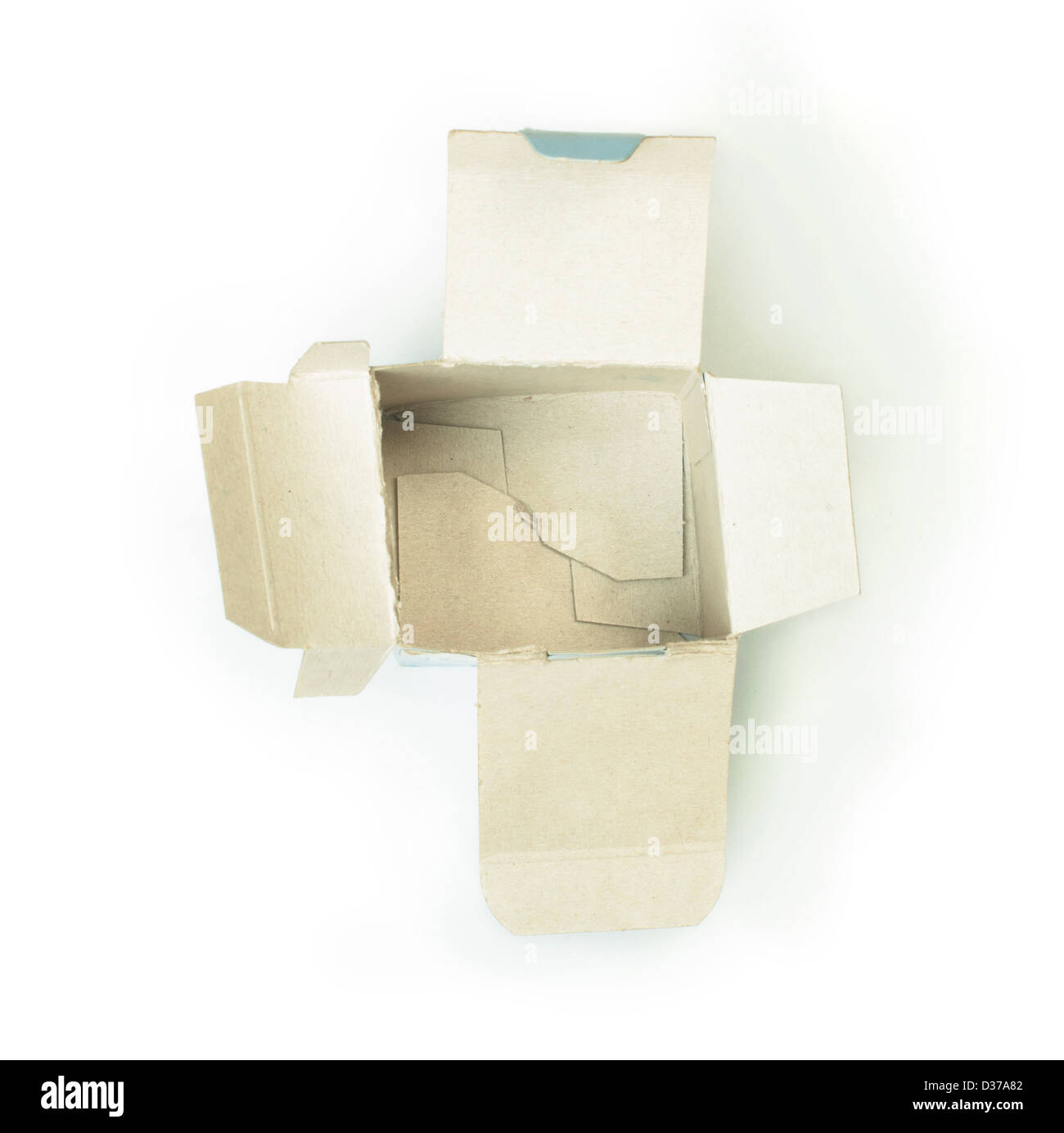 Empty cardboard box inside. White isolated Stock Photo - Alamy