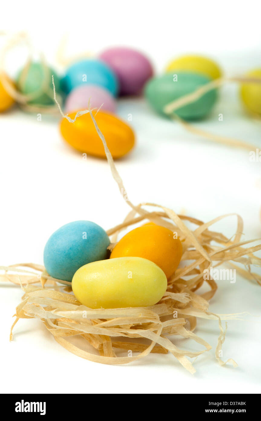 Mini eggs white background Cut Out Stock Images & Pictures - Alamy