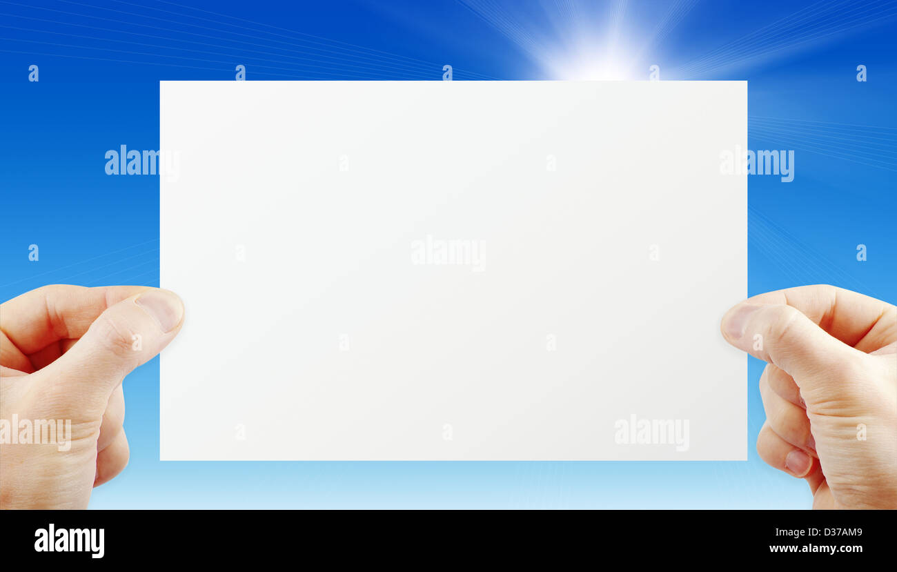 Hands holding paper Stock Photo - Alamy