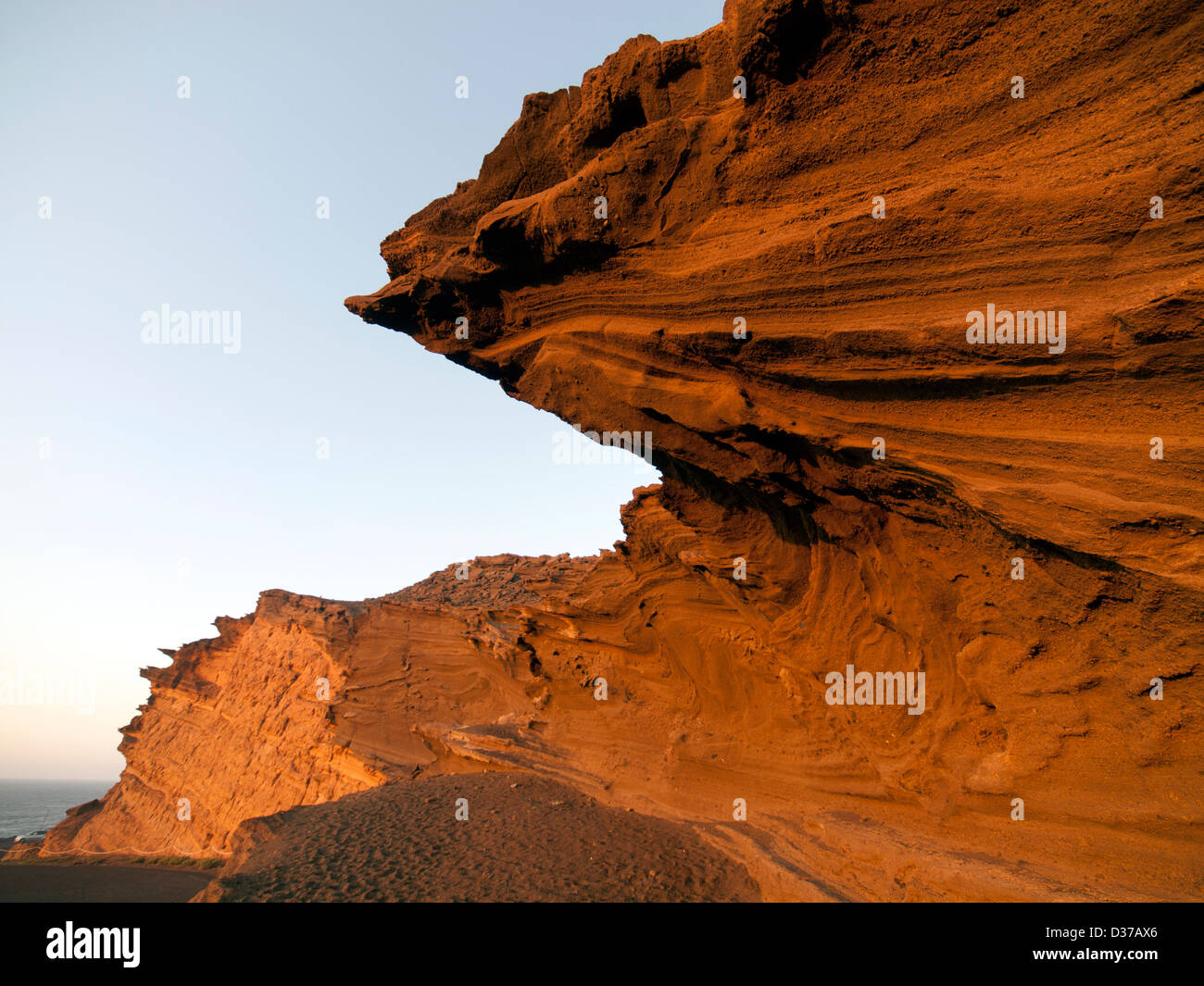 Weathered sand stone cliffs in Lanzarote Stock Photo - Alamy