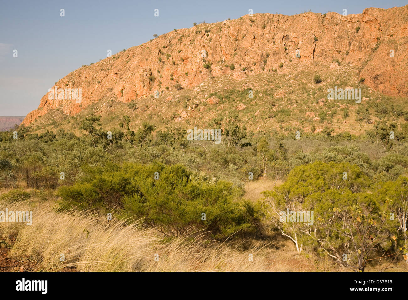 This scenic red sandstone escarpment borders the Great Northern Highway ...