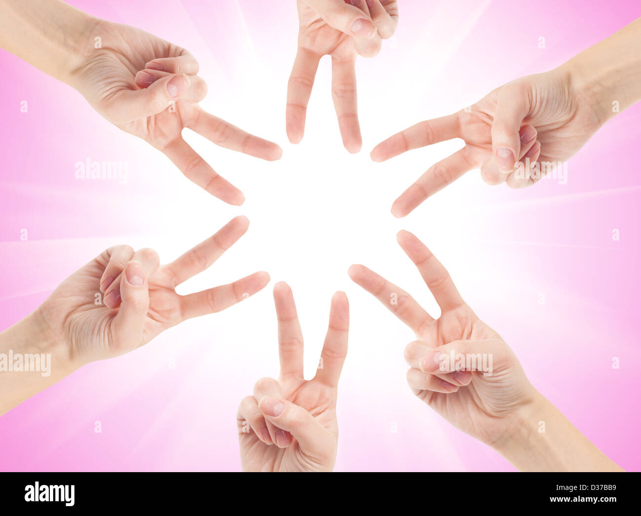 Finger forming star shape hi-res stock photography and images - Alamy