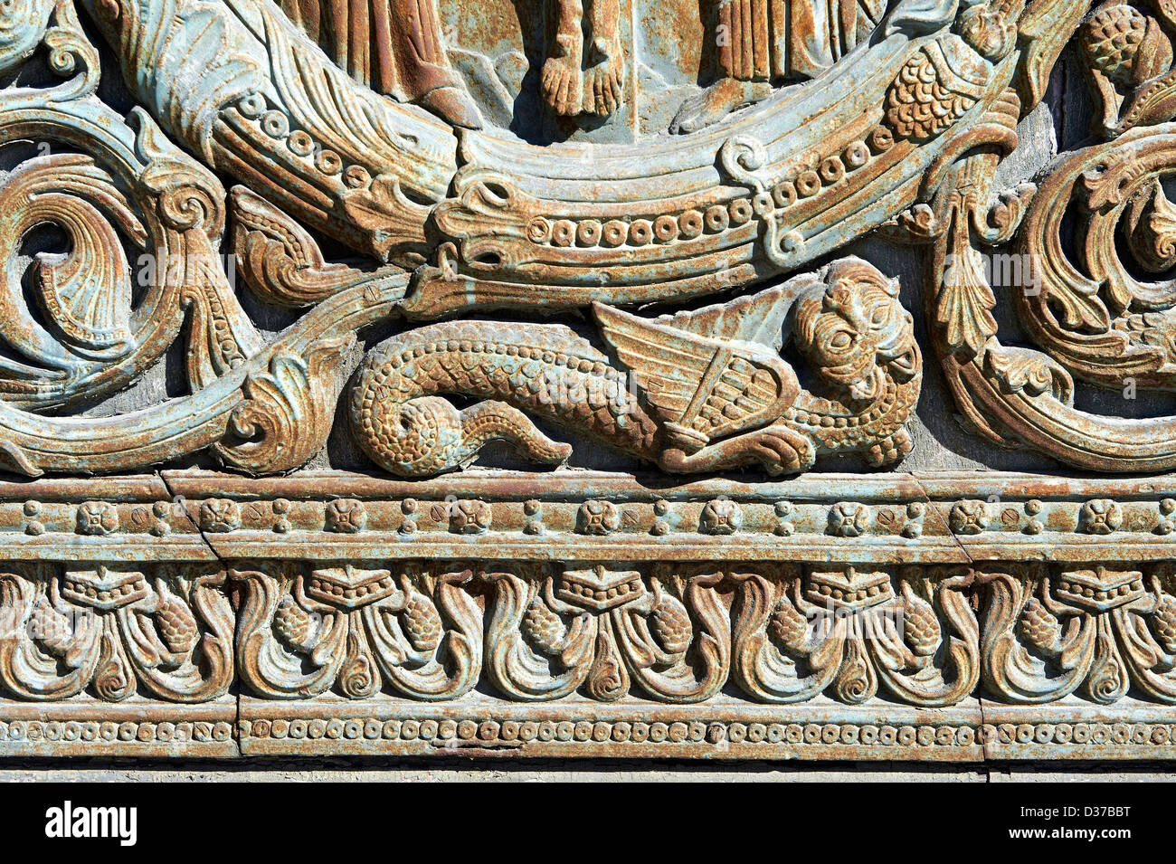 Bas relief sculptures from the Gothic doors of the Cathedral Basilica ...