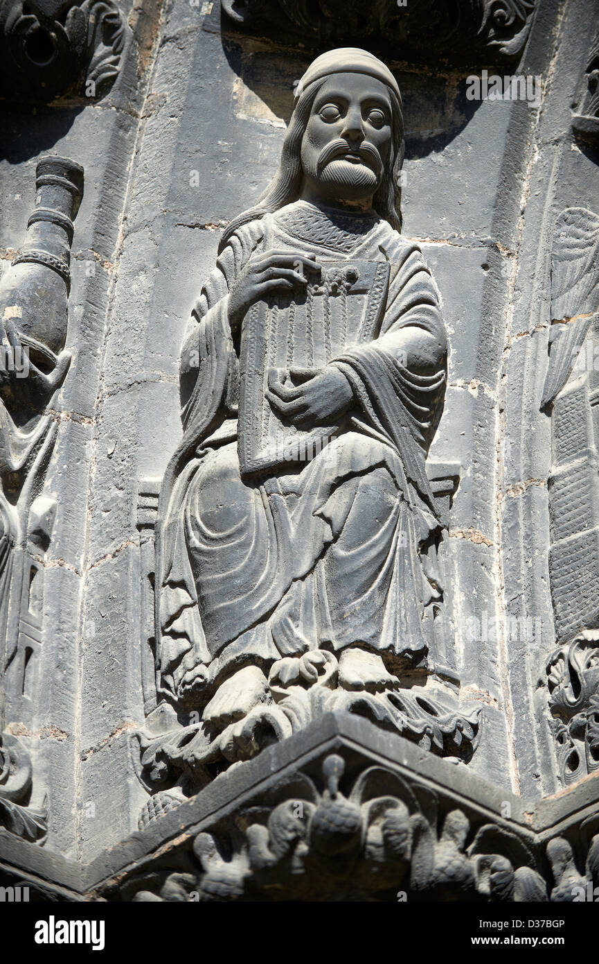 Medieval sculptures from the south portal of the Gothic Cathedral ...