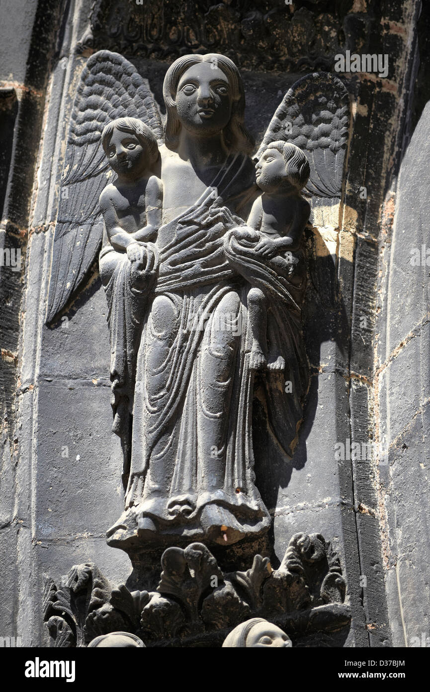 Medieval sculptures from the south portal of the Gothic Cathedral ...