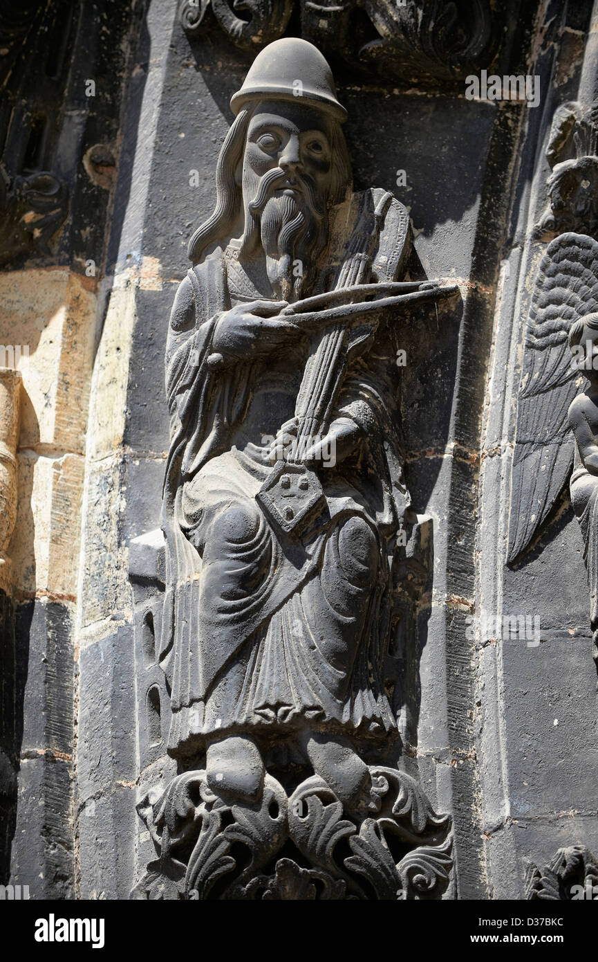 Medieval sculptures from the south portal of the Gothic Cathedral ...