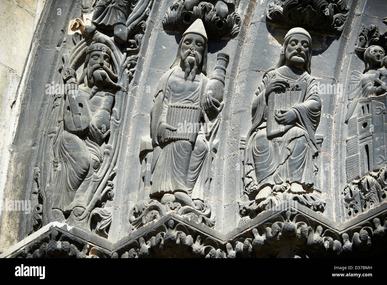 Medieval sculptures from the south portal of the Gothic Cathedral ...