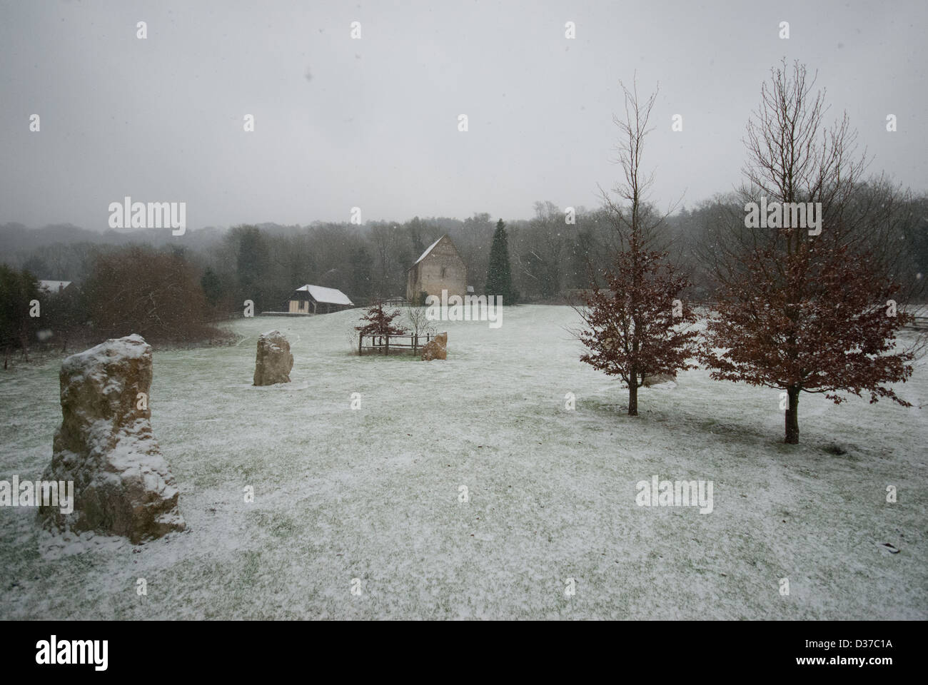 The Ancient Norman Church At Dode Great Buckland Kent UK Stock Photo ...
