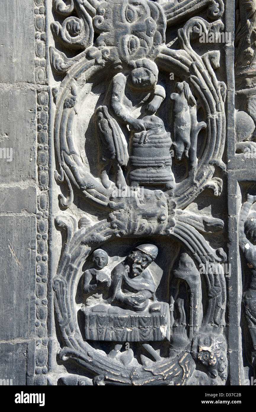 Medieval sculptures from the south portal of the Gothic Cathedral ...