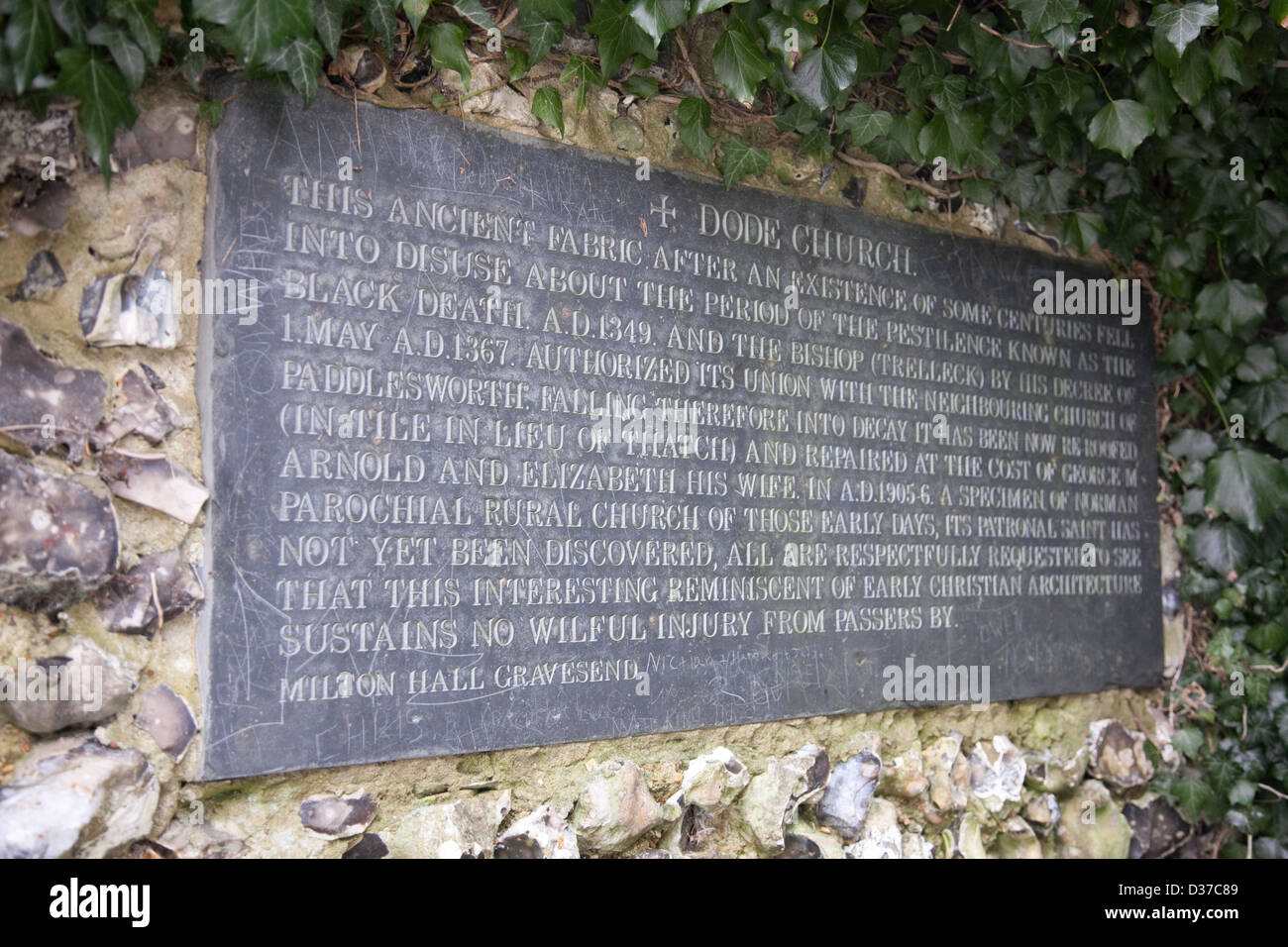 The Ancient Norman Church At Dode Great Buckland Kent UK Stock Photo ...