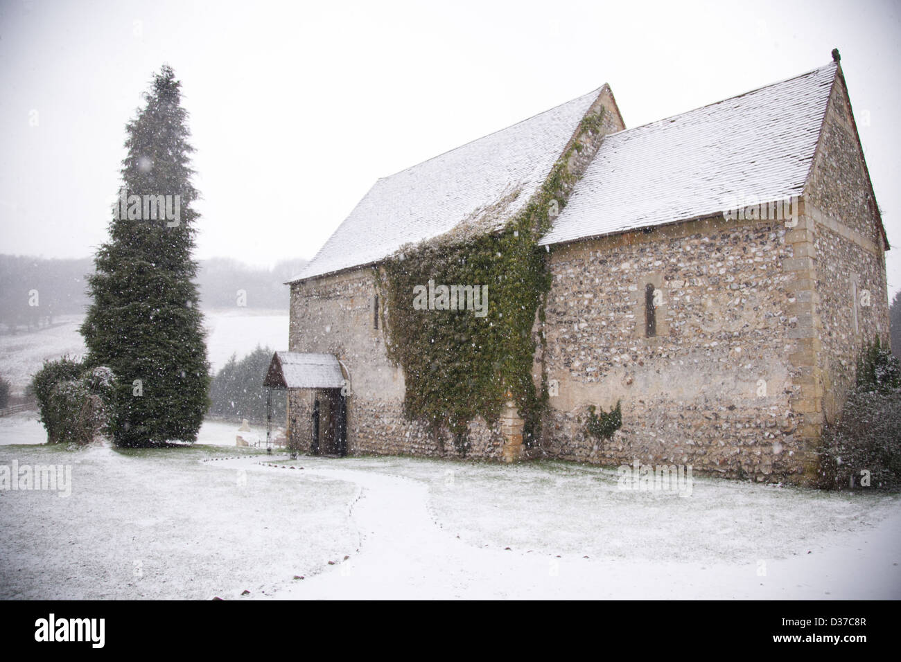 The Ancient Norman Church At Dode Great Buckland Kent UK Stock Photo ...
