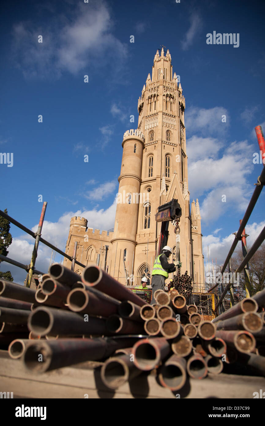 Newly refurbished and restored Hadlow Castle folly in Kent Stock Photo ...