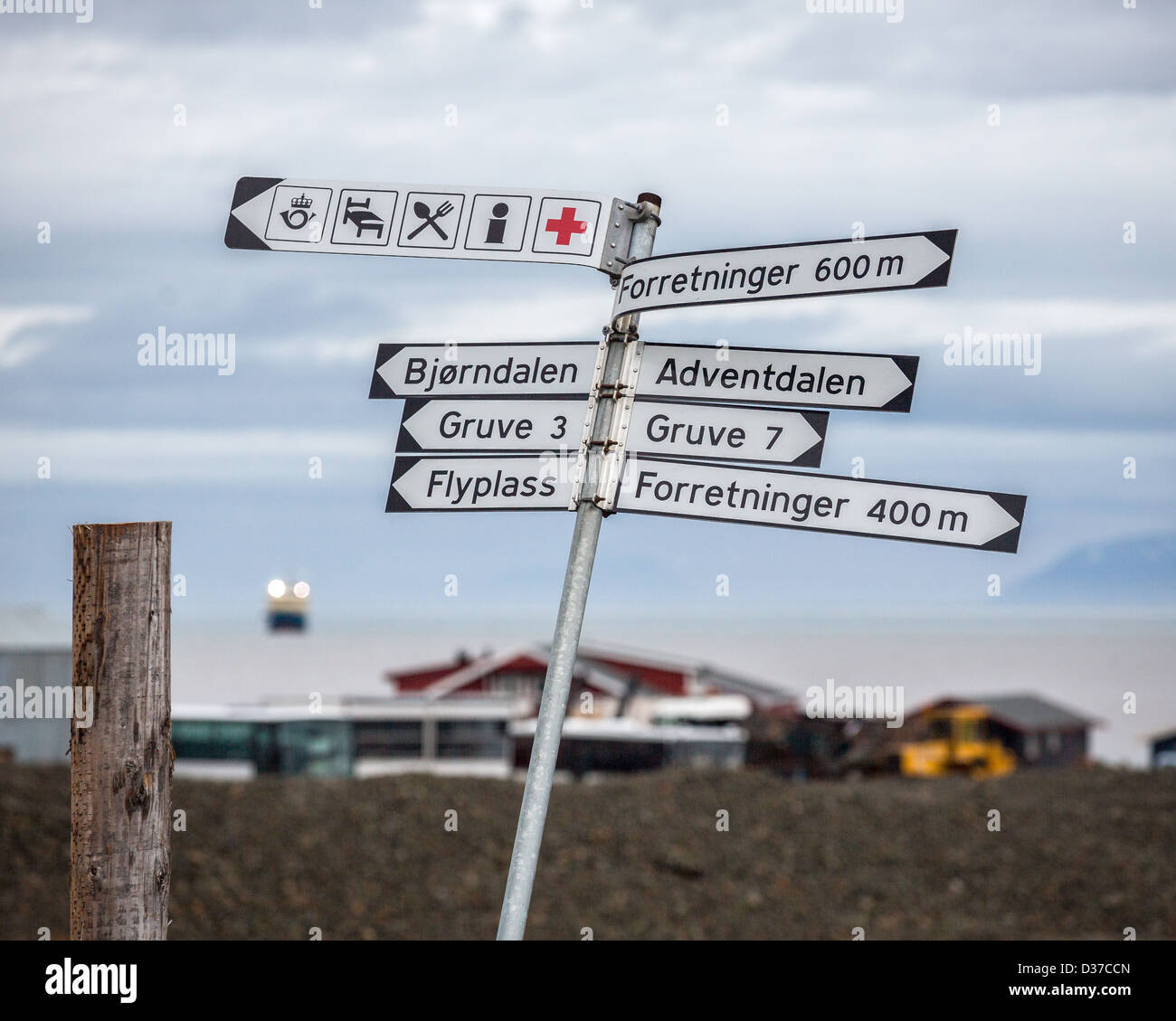 Signs in Longyearbyen, Svalbard, Norway Stock Photo - Alamy