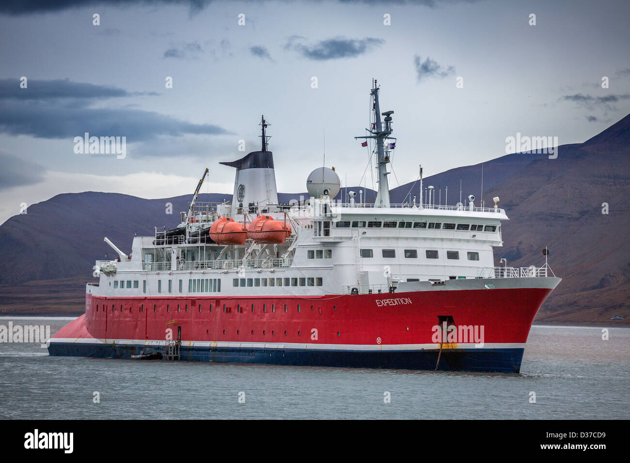 Cruise ship Longyearbyen, Svalbard, Norway Stock Photo - Alamy