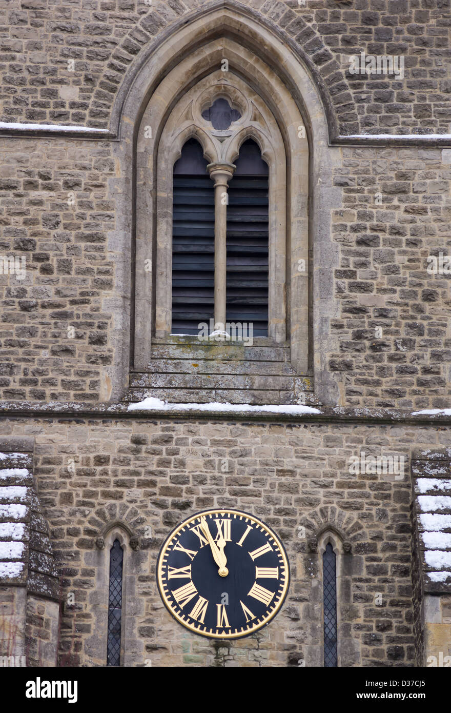 Christ church clock Stock Photo - Alamy