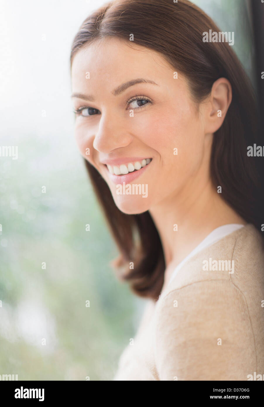 USA, New Jersey, Jersey City, Portrait of mid adult woman Stock Photo ...