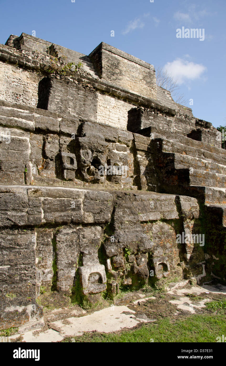Belize, Altun Ha. Altun Ha, ruins of ancient Mayan ceremonial site from ...