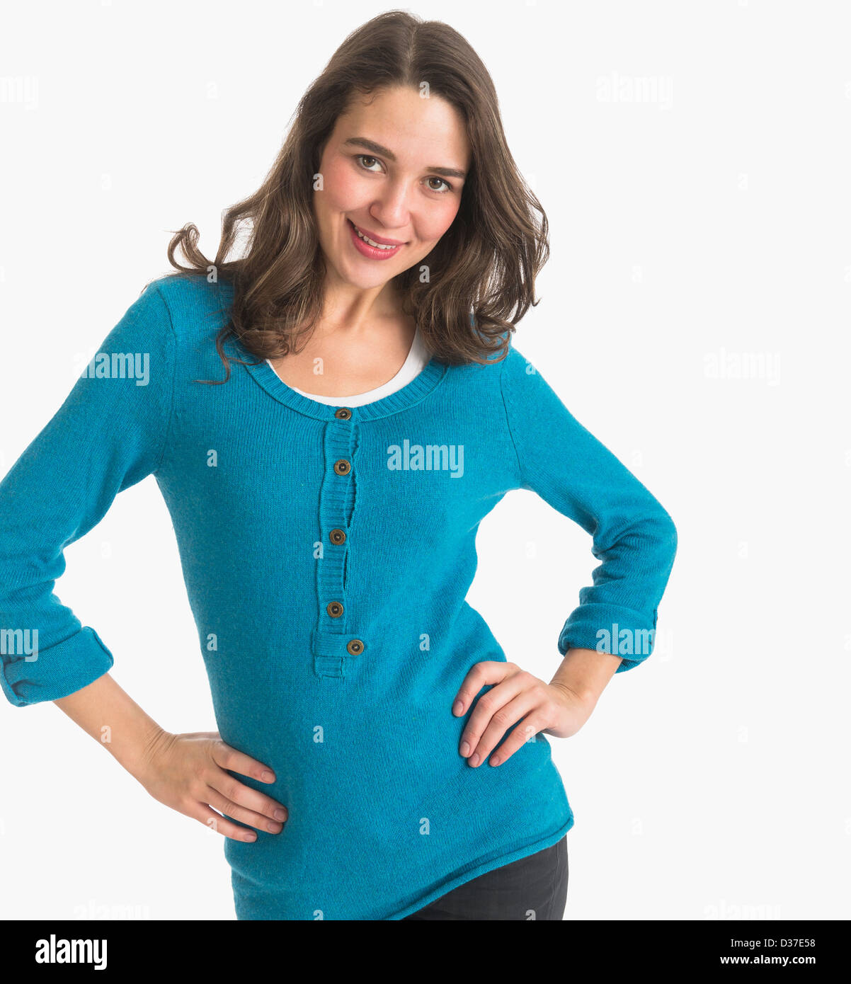 Body language smiling woman hi-res stock photography and images - Alamy